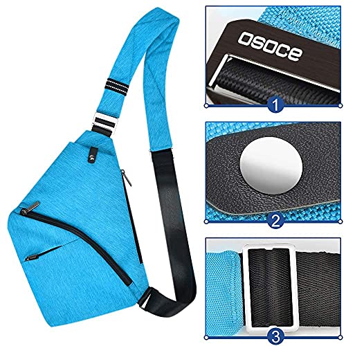 OSOCE Anti-Theft Waterproof Shoulder Backpack Sling Chest Crossbody Bag Cover Pack Rucksack Bicycle Sport