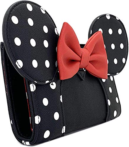 Loungefly x Disney Minnie Mouse Polka Dot Cosplay Flap Wallet (One Size, Black/White/Red)