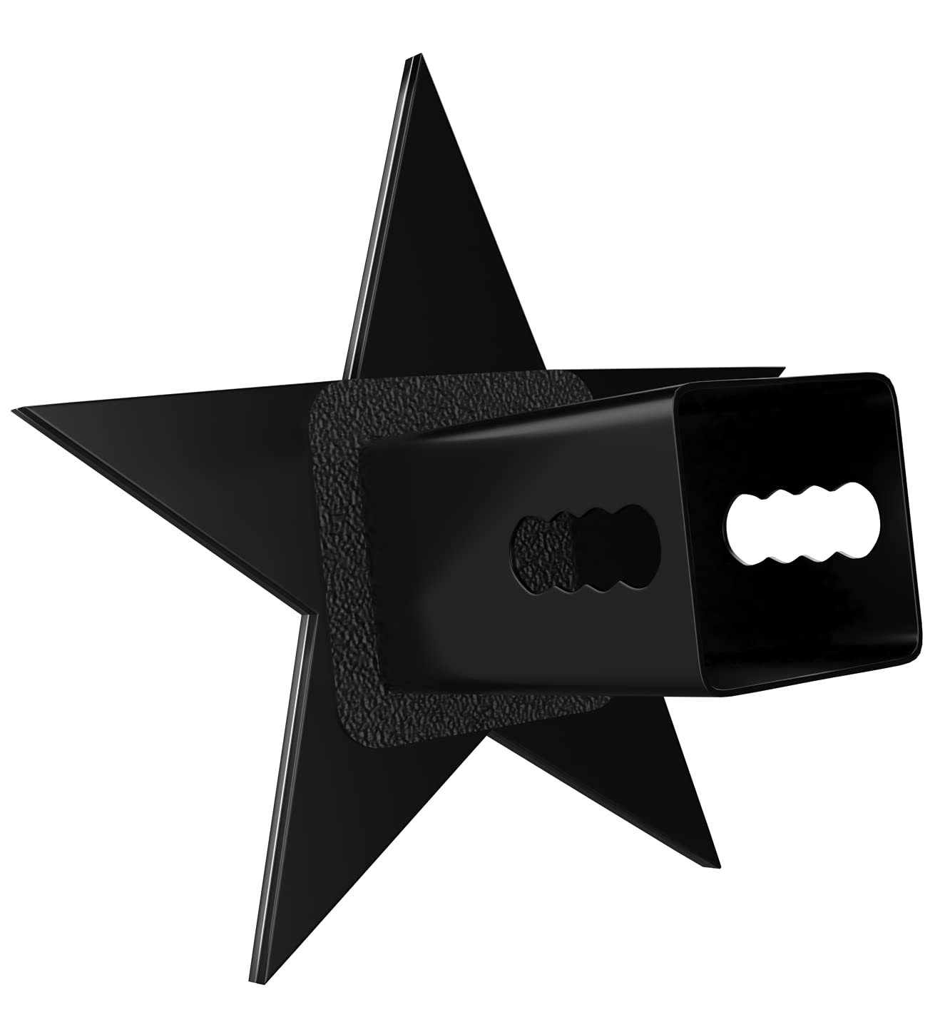 MULL 7" Texas 3D Five Point Star Metal Hitch Cover (Fits 2" Receiver, Black)