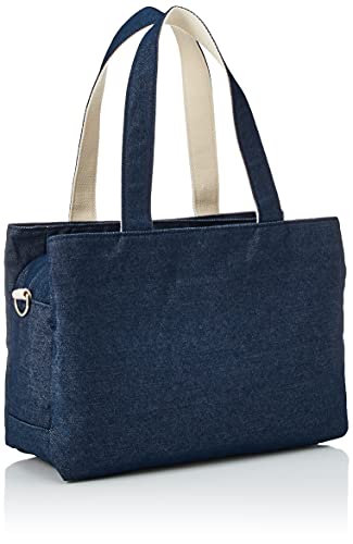KANGOL(カンゴール) Thick Cotton Canvas 2-Way Shoulder Mother's Bag 3 Room Type L, Navy/Denim