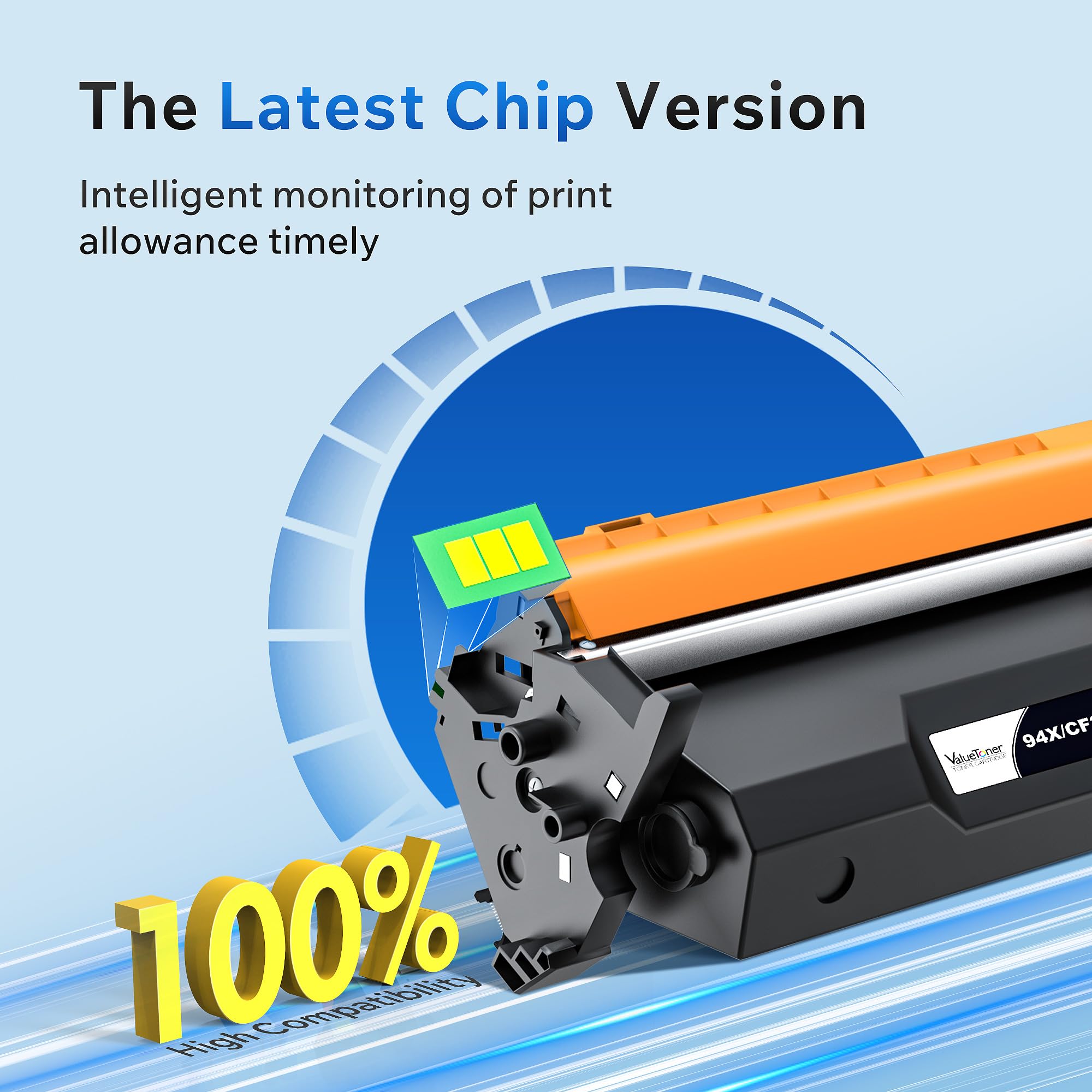 Valuetoner Compatible Toner Cartridge Replacement for HP 94X CF294X High Yield 94A CF294A to use with Pro MFP M148dw, M148fdw, M149fdw, M118dw, M148, M149, M118 Printer (1 Black)