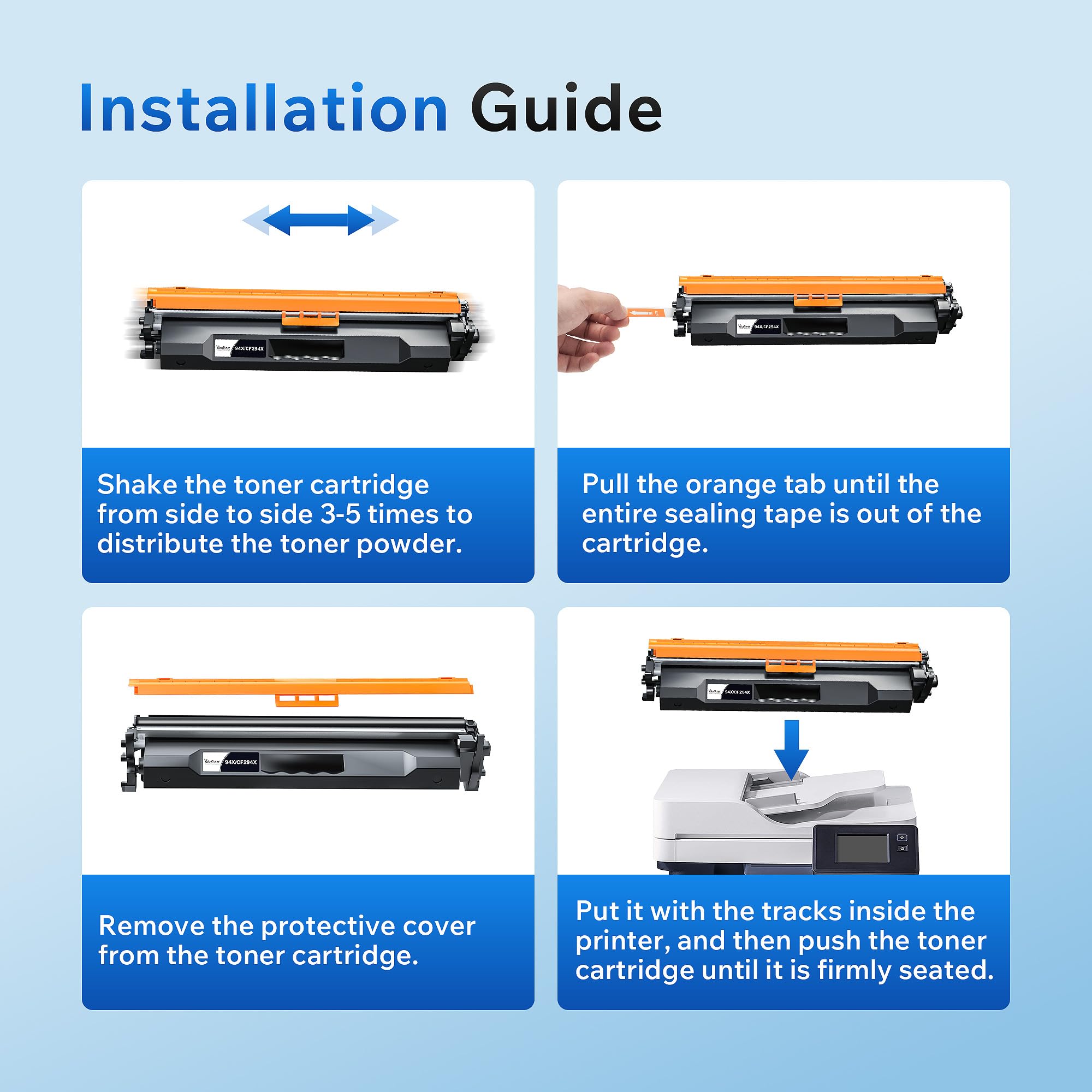 Valuetoner Compatible Toner Cartridge Replacement for HP 94X CF294X High Yield 94A CF294A to use with Pro MFP M148dw, M148fdw, M149fdw, M118dw, M148, M149, M118 Printer (1 Black)