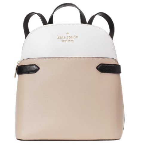 Kate Spade New York Saffiano Leather Dome Backpack (Warm Beige)