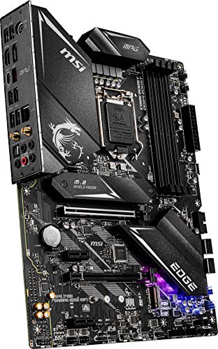 MSI MPG Z490 GAMING EDGE WIFI ATX Gaming Motherboard (10th Gen Intel Core, LGA 1200 Socket, DDR4, CF, Dual M.2 Slots, USB 3.2 Gen 2, Wi-Fi 6, DP/HDMI, Mystic Light RGB)