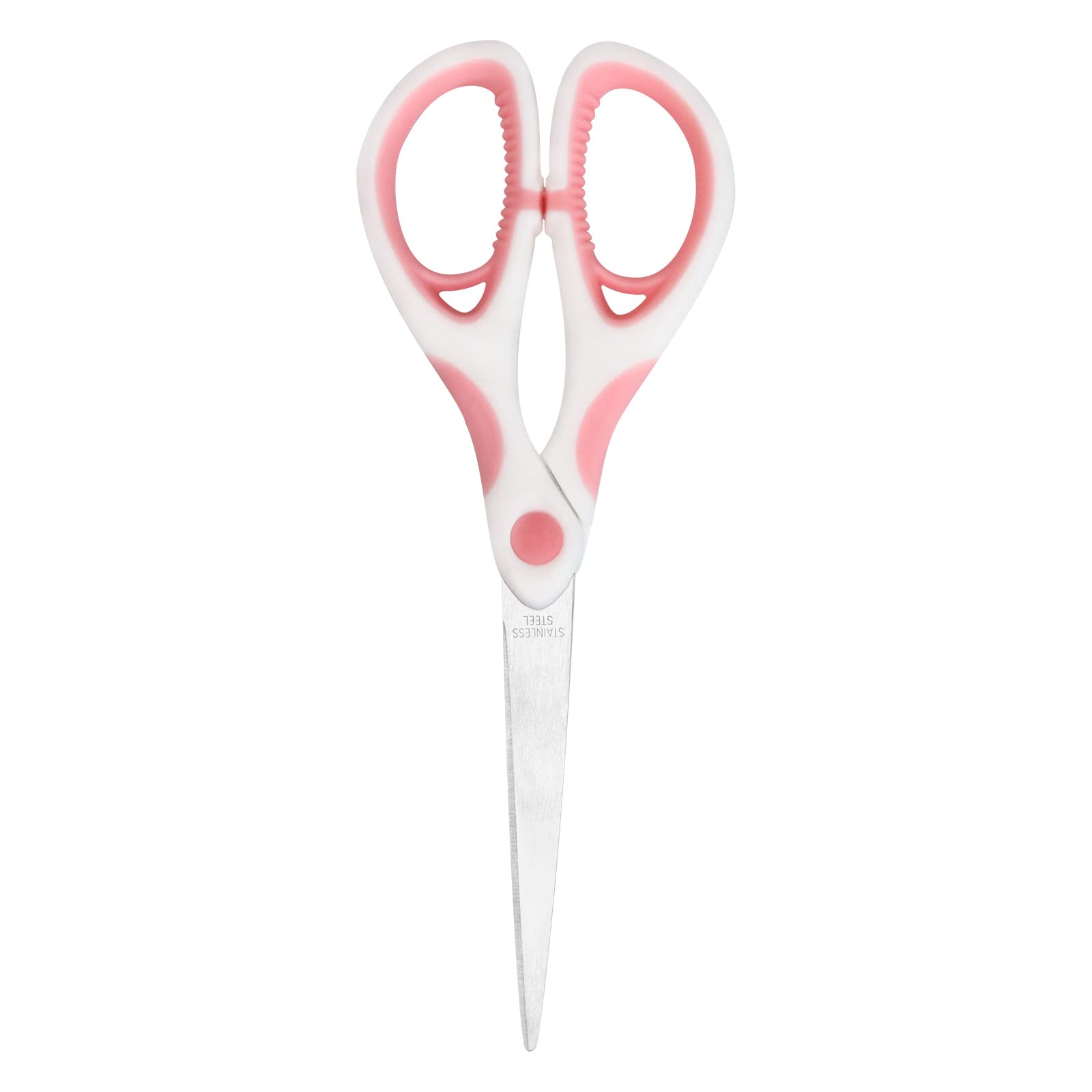 Multipurpose Pink Scissors Ergonomic Comfort-Grip Shears Stainless Steel 6.9 Inches Office Scissors for Fabric Cutting, Home, Leather Arts Crafts Scissors (Pink)