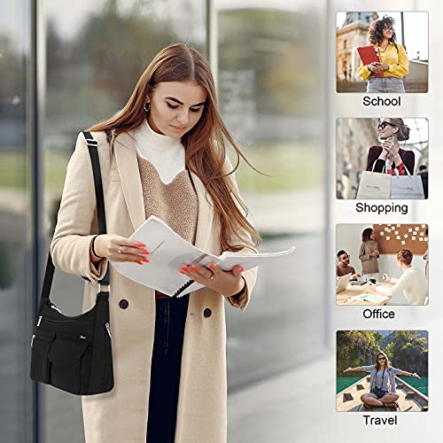 Kamo Crossbody Bag for Women - Multi-pocket Shoulder Bag Lightweight Messenger Bag Casual printed Purse Handbag Travel Bag
