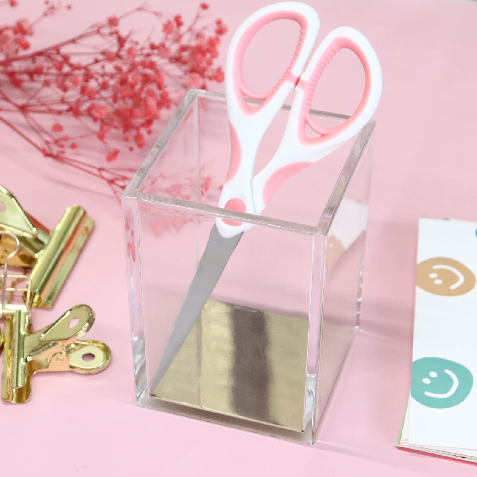 Multipurpose Pink Scissors Ergonomic Comfort-Grip Shears Stainless Steel 6.9 Inches Office Scissors for Fabric Cutting, Home, Leather Arts Crafts Scissors (Pink)
