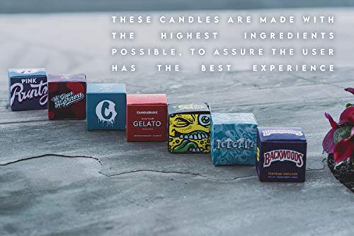 CandleBudz Cake King Louis Scented Candle - King Louis Terpene Profile - Rare Collectable All-Natural Long Burning Candles - 100% Soy Small Calming Aromatherapy 420 Candle Gift