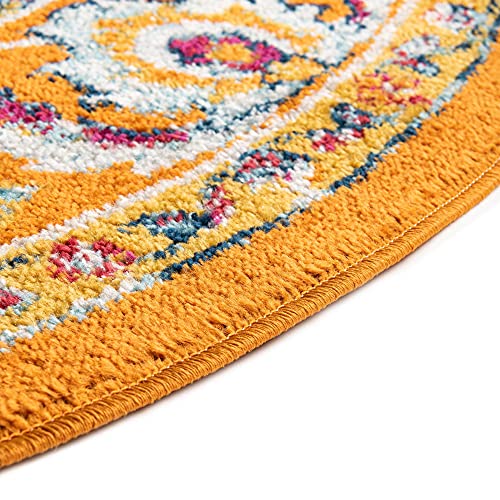 Rugs.com Aurelia Collection Rug β 5' x 8' Oval Orange Medium-Pile Rug Perfect for Living Rooms, Large Dining Rooms, Open Floorplans