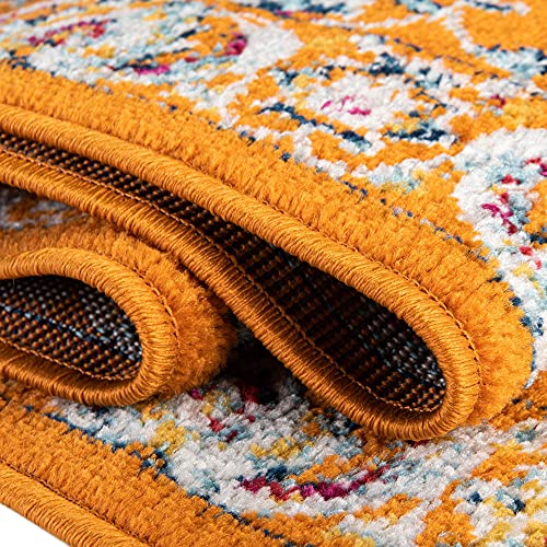 Rugs.com Aurelia Collection Rug β 5' x 8' Oval Orange Medium-Pile Rug Perfect for Living Rooms, Large Dining Rooms, Open Floorplans