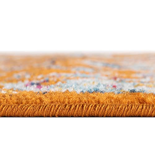 Rugs.com Aurelia Collection Rug β 5' x 8' Oval Orange Medium-Pile Rug Perfect for Living Rooms, Large Dining Rooms, Open Floorplans