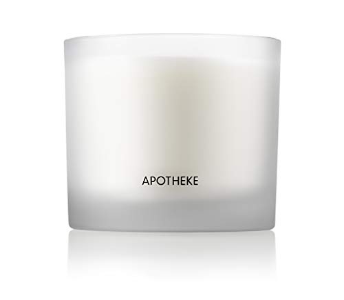 APOTHEKE Luxury Scented 3-Wick Jar Candle, Earl Grey Bitters, 32 oz - Large - Earl Grey Bitters Tea Leaves, Lemon Zest, Bergamot, & Peony Scent, Aromatherapy, Long Lasting, Hand Poured in USA