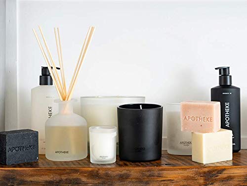 APOTHEKE Luxury Scented 3-Wick Jar Candle, Earl Grey Bitters, 32 oz - Large - Earl Grey Bitters Tea Leaves, Lemon Zest, Bergamot, & Peony Scent, Aromatherapy, Long Lasting, Hand Poured in USA