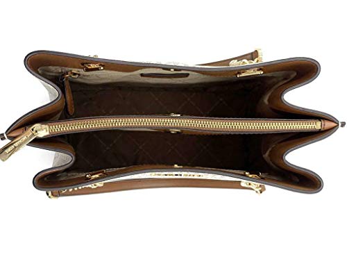 Michael Kors TEAGEN CHAIN SATCHEL SHOULDER BAG VANILLA PVC