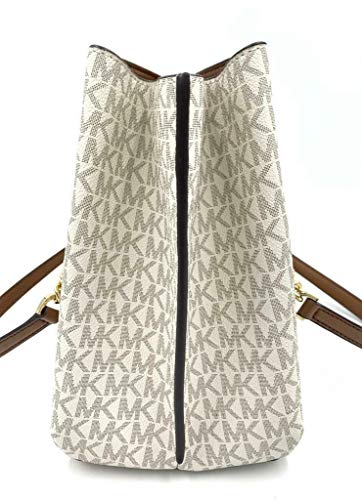 Michael Kors TEAGEN CHAIN SATCHEL SHOULDER BAG VANILLA PVC