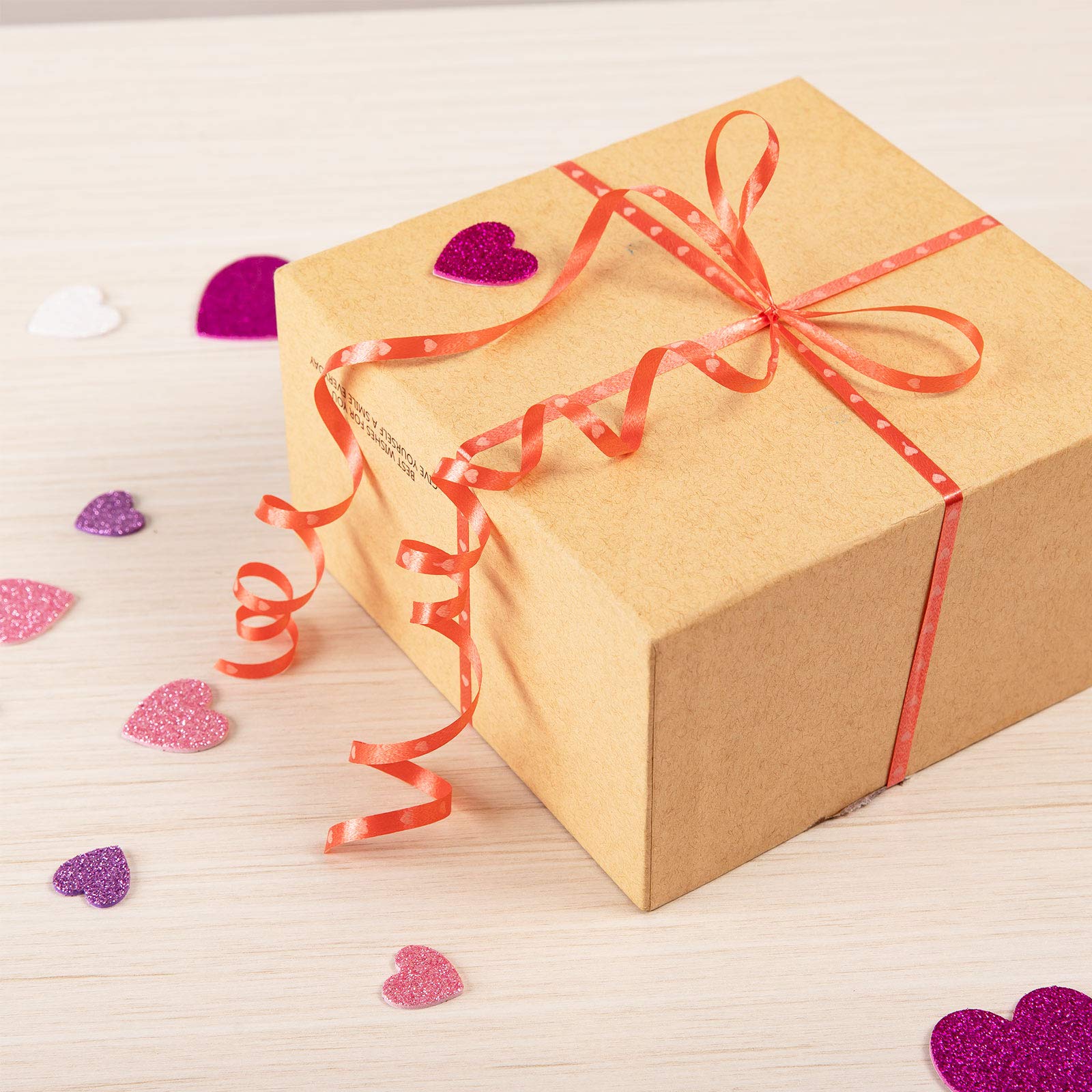 Whaline 400 Yard Valentines Curling Ribbon Printed Heart Ribbon for Gift Wrapping Balloon String Valentines Day Decorations Birthday Party Supplies, Crafts DIY, Flower, Home Decorations 5mm