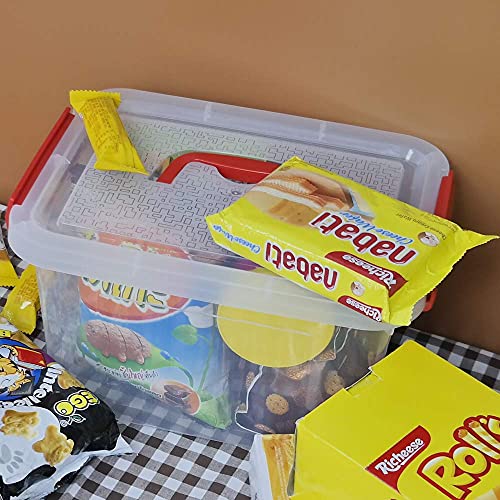 Kiddream 6 Packs Clear Boxes, 6 Quart Plastic Storage Bins with Lids
