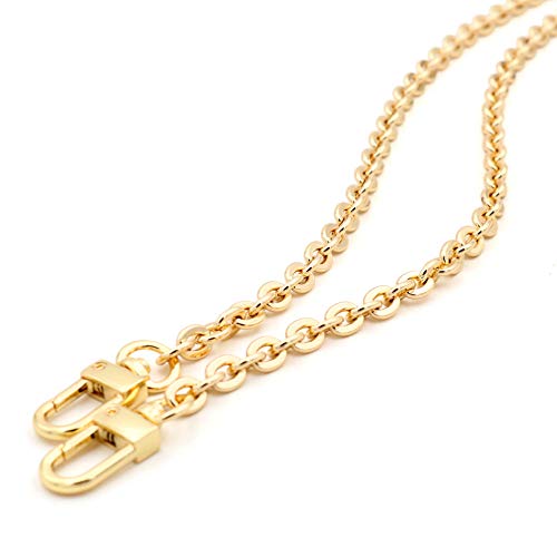 Oval Purse Chain Flat Gold Light Weight Crossbody Shoulder Strap Polished - (48" / 120cm)