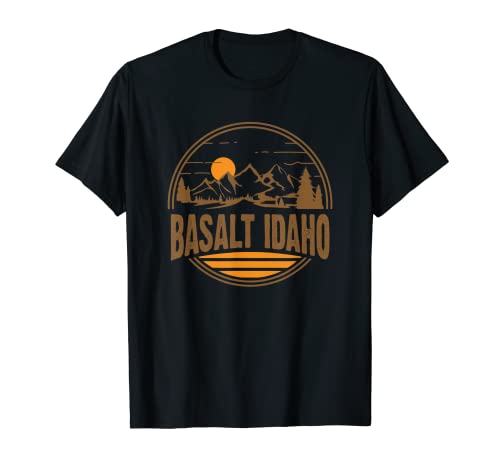 Vintage Basalt, Idaho Mountain Hiking Souvenir Print T-Shirt