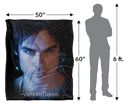 Vampire Diaries Damon Eyes Officially Licensed Silky Touch Super Soft Throw Blanket 50" x 60"