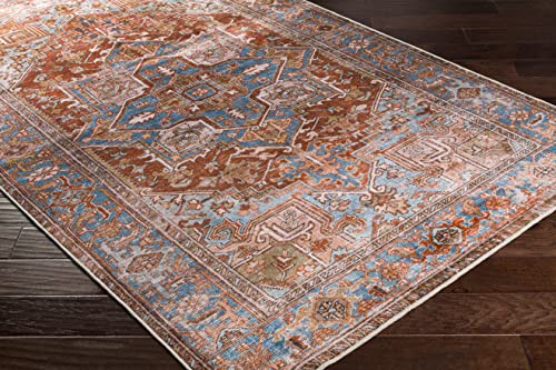 Artistic Weavers Stacia Oriental Washable Area Rug, 5 ft x 7 ft 6 in, Red/Blue