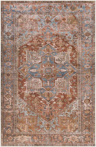 Artistic Weavers Stacia Oriental Washable Area Rug, 5 ft x 7 ft 6 in, Red/Blue