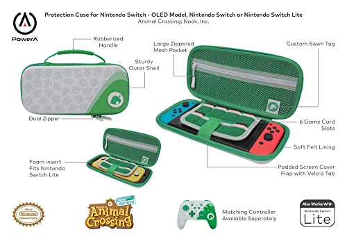 PowerA Protection Case for Nintendo Switch or Nintendo Switch Lite - Animal Crossing: Nook Inc., protective case, gaming case, console case, carry case