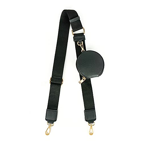 EVVE Wide Replacement Straps for Handbags with Coin Purse - For Over Shoulder Crossbody Bag, Guitar Style, Adjustable Length