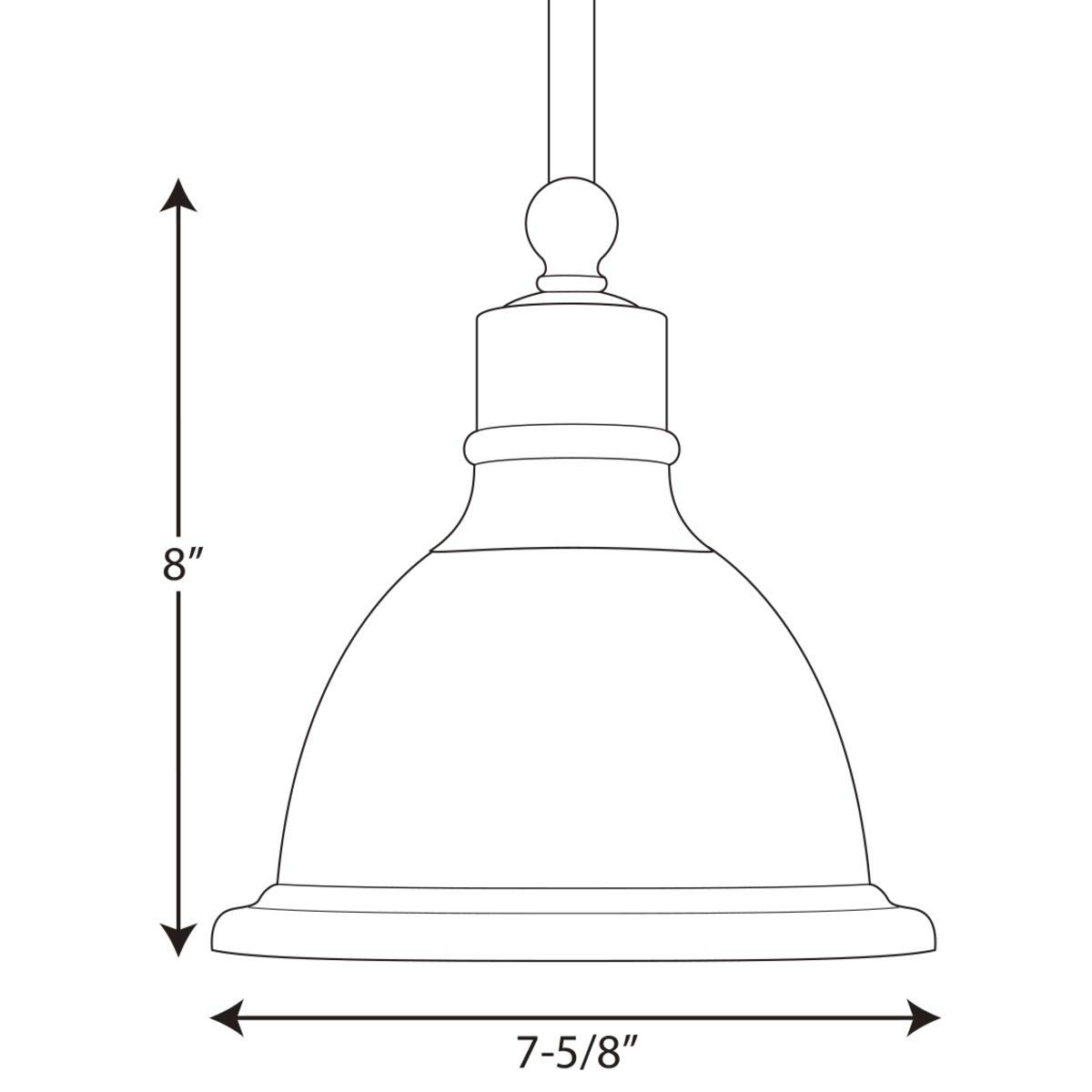 Progress Lighting P5078-09 Madison Pendants, 7-1/2-Inch Diameter x 8-Inch Height, Brushed Nickel