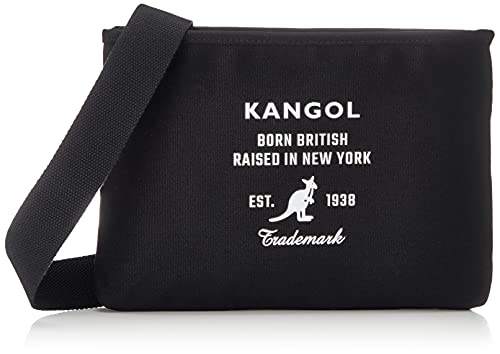 KANGOL(カンゴール) Thick Cotton Canvas 2-Way Clutch Bag, Black (Black 19-3911tcx)