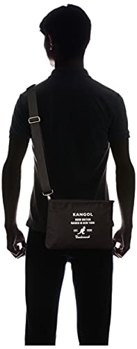 KANGOL(カンゴール) Thick Cotton Canvas 2-Way Clutch Bag, Black (Black 19-3911tcx)