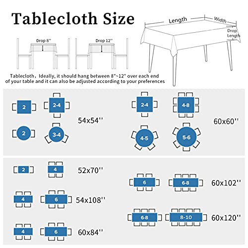 ZOE GARDEN Square Tablecloth Waterproof & Stainproof Tablecloths, Zen Basalt Stone Orchid Flower and Washable Polyester Table Cloth Wrinkle-Free Fabric Table Cover for Dining/Party/Wedding
