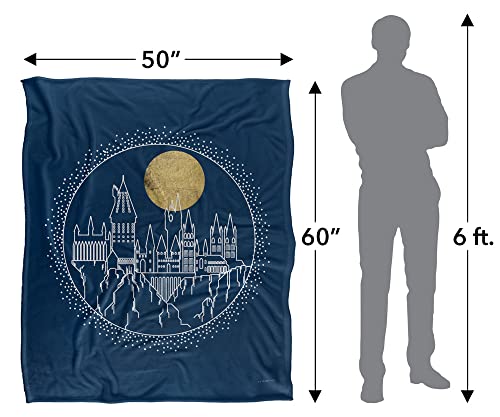 Harry Potter Hogwarts Full Moon Line Officially Licensed Silky Touch Super Soft Throw Blanket 50" x 60"