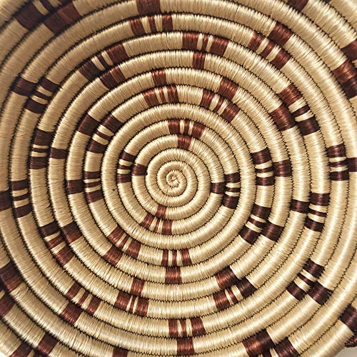 Small African Basket: Cyarwa/Rwanda Basket/Woven Bowl/Sisal & Sweetgrass Basket/Tan, Brick, Rust