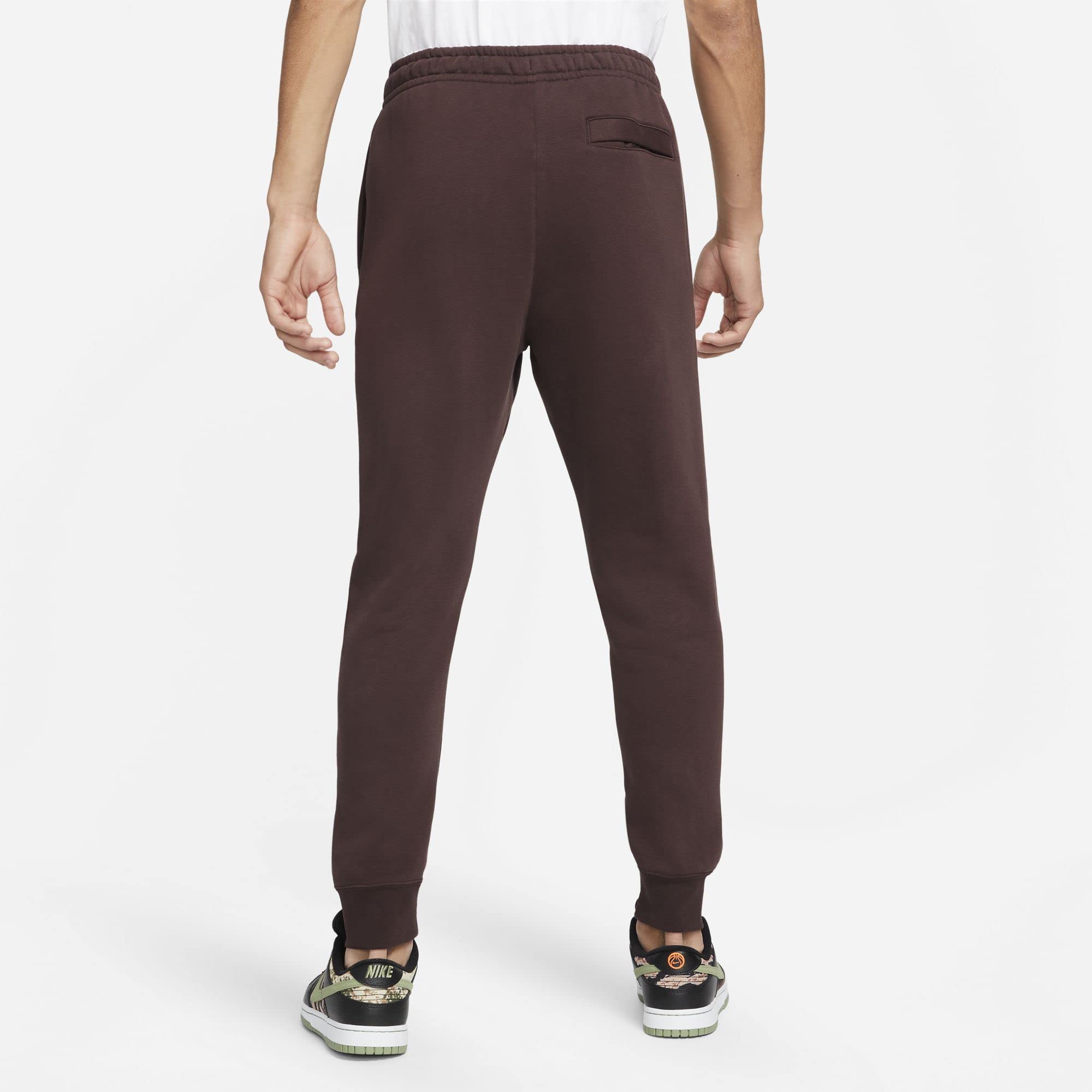 Nike Sportswear Men's Club Fleece Joggers Pants (Brown Basalt/White, X-Large)