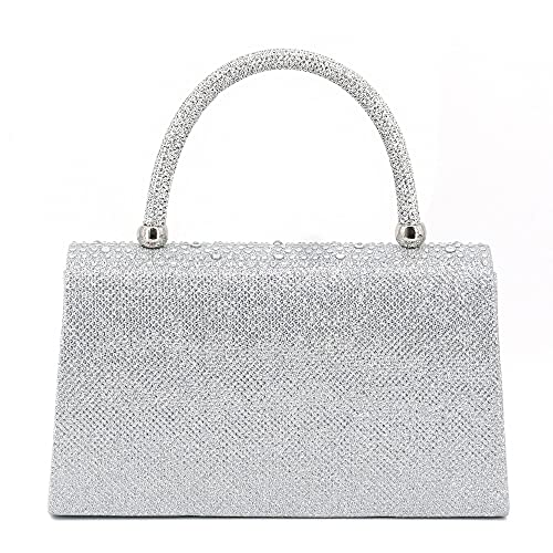 Gabrine Women's Luxury Rhinestone Decor Evening Bag Party Clutches Wedding Purses Cocktail Prom Handbags