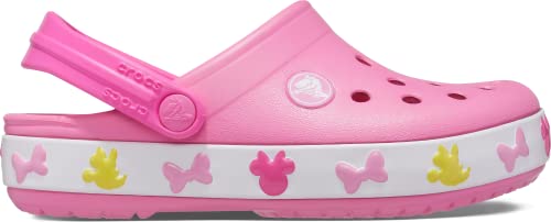 Crocs Kids' Mickey Mouse Light Up Clog | Disney Light Up Shoes, Pink Lemonade/White, 9 Toddler