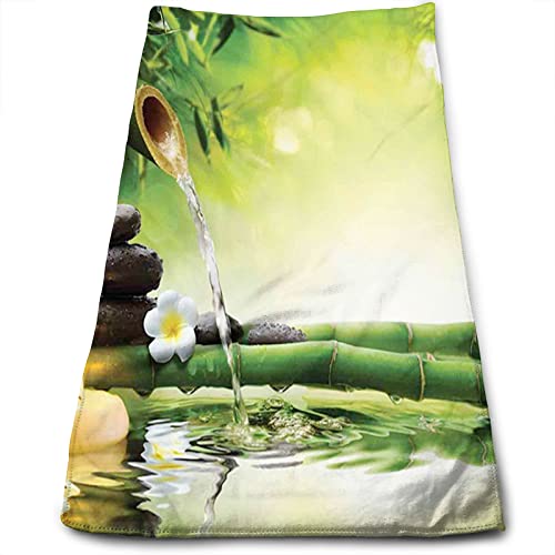SARNFANS Spa Kitchen Dish Towels Wash Cloth Car Household Pet Bath Towel,Basalt Stones Theraphy Relaxing,Soft,Water Absorbent,Lightweight,Multicolor 12in x27in