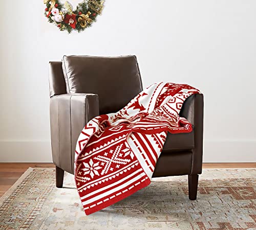 FBTS Prime Throw Blanket 50x60 Inch Red Bear Christmas Blanket Throws for Couch Soft