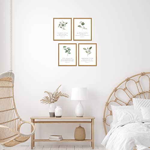 Psalms Scripture Wall Art Christian Posters, Christian wall art - Set of 4 (8x10") Bible Verses Wall Decor Bible Verse Wall Art Christian Wall Decor Christian Art Bible Scripture Wall Decor - Unframed
