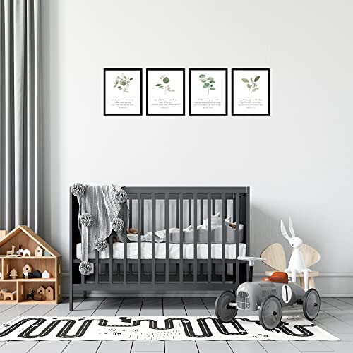 Psalms Scripture Wall Art Christian Posters, Christian wall art - Set of 4 (8x10") Bible Verses Wall Decor Bible Verse Wall Art Christian Wall Decor Christian Art Bible Scripture Wall Decor - Unframed