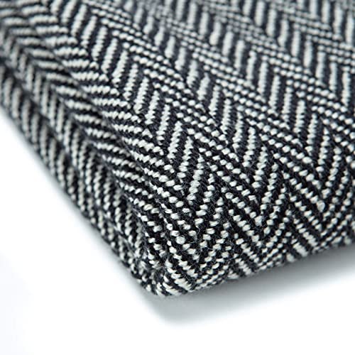 Chanasya Mini Chevron Super Soft Throw Blanket with Tassels Warm Cozy Lightweight Blanket for Bed Sofa Chair Couch Cover Living Bed Room Black and White Chevron Blanket (50x65 Inches)