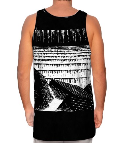 Yizzam- M.C.Escher - Blocks of Basalt .-Tshirt- Mens Tank Top 2013-2X Multicolored