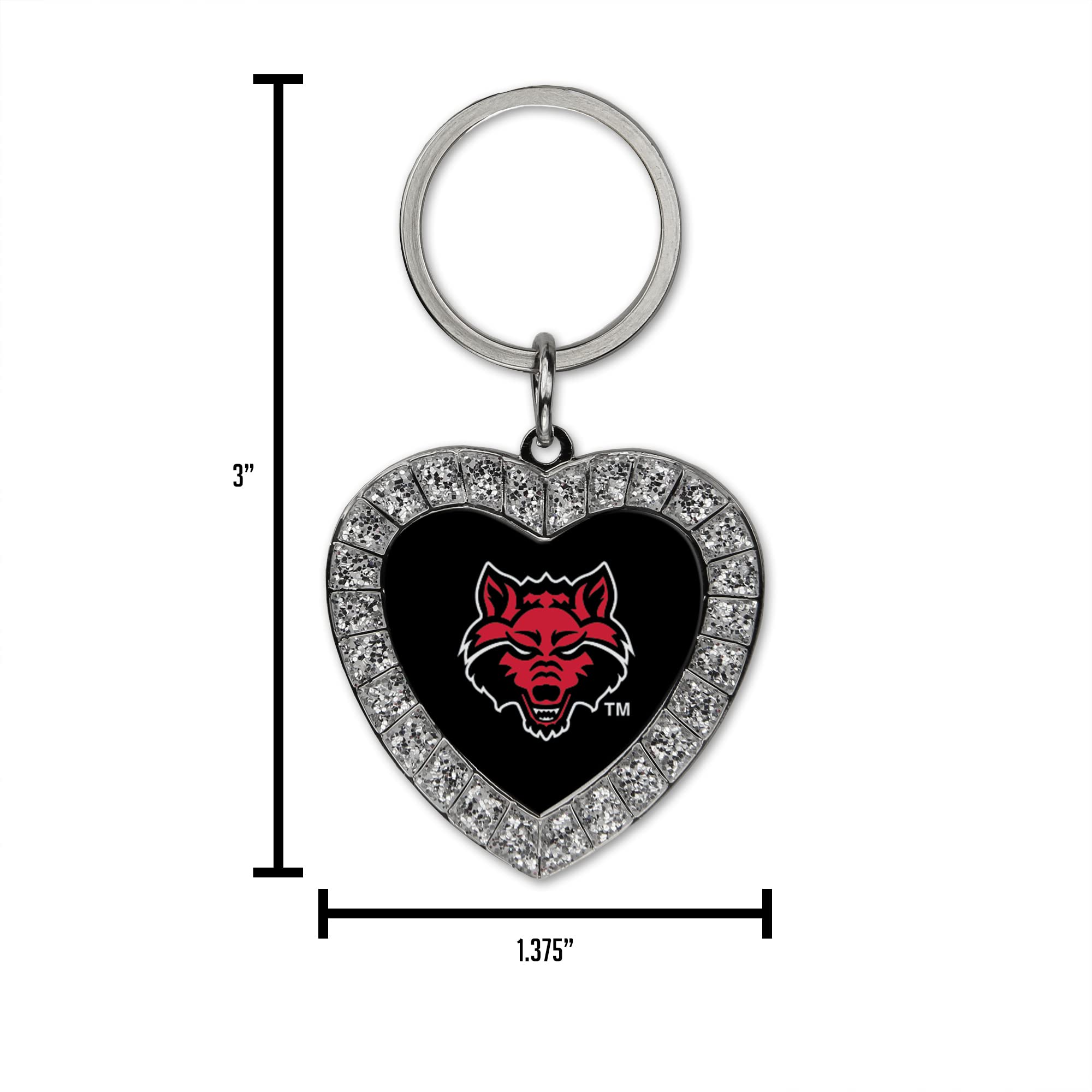 Rico Industries NHL Dallas Stars Bling Heart Key Chain Rhinestone Heart Keychain 3.5"x1.5"
