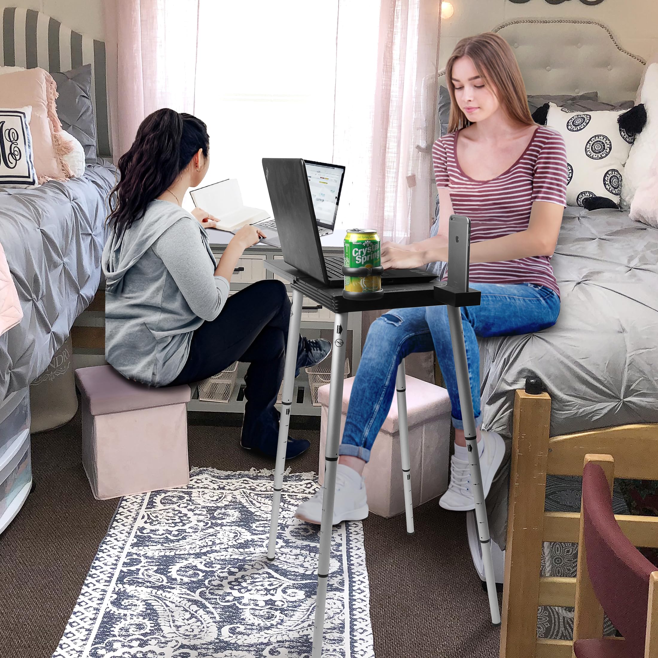 Tabletote Plus Portable Compact Lightweight Adjustable Height Laptop Notebook Computer Stand Table Desk