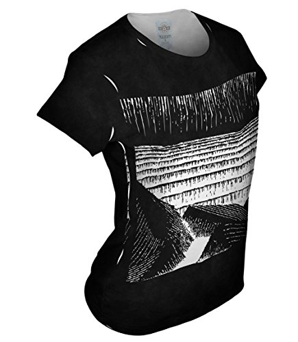 Yizzam- M.C.Escher - Blocks of Basalt Along The S.-Tshirt- Womens Shirt 2013-Medium Multicolored