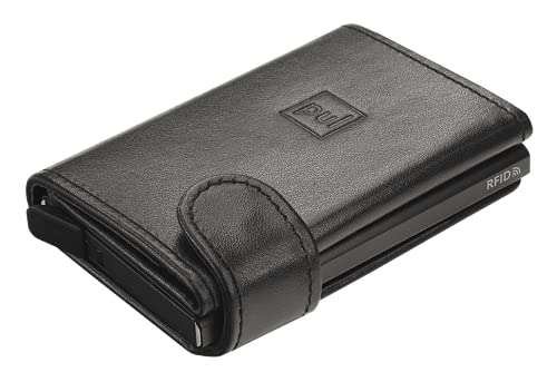 PULARYS OXFORD Mini Wallet - Credit Card Holder - Made of Italian Leather - RFID blocking - Space for up to 9 Cards - One Compartment - Front Pocket Wallet - For Men and Women - Classic