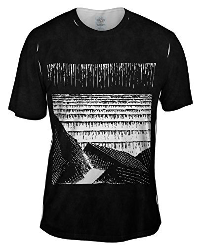 Yizzam- M.C.Escher - Blocks of Basalt Along The Sea (1919) -Tshirt- Mens Shirt-4X Multicolored
