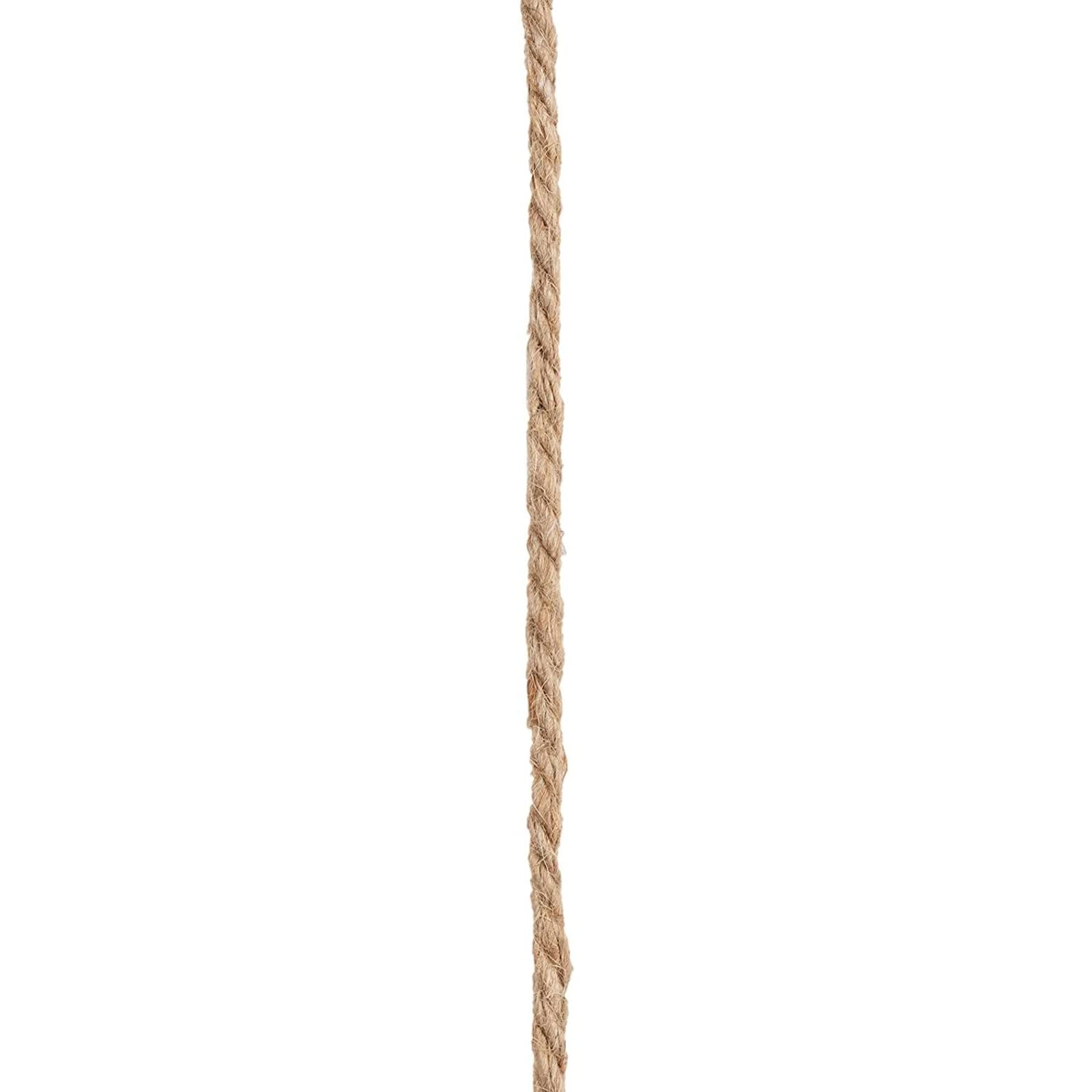 100 Feet Twisted Nautical Rope for Crafts, Thick Hemp Jute Twine, Brown (5mm)