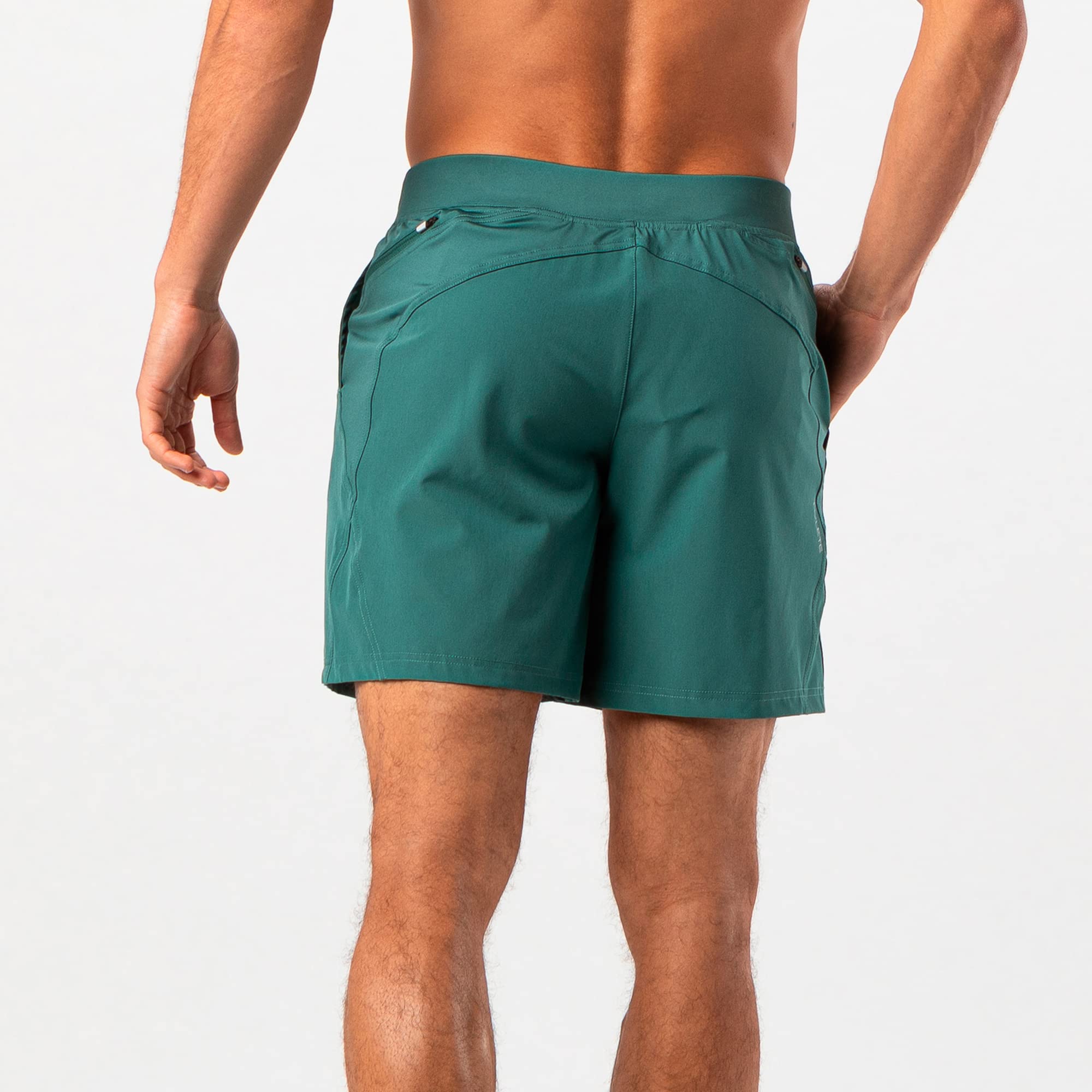 HYLETE mens Verge III Athletic Gym Pockets Shorts, Basalt, Medium